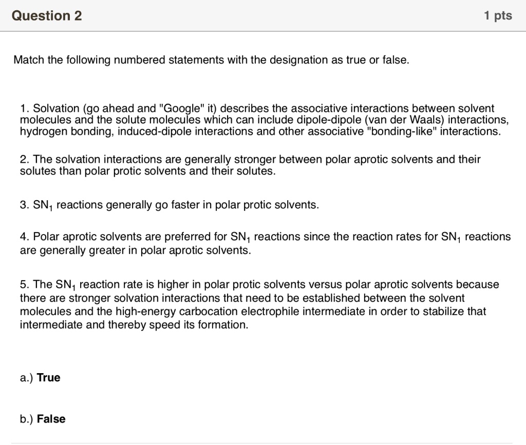 SOLVED: Question 2 pts Match the following numbered statements with the ...