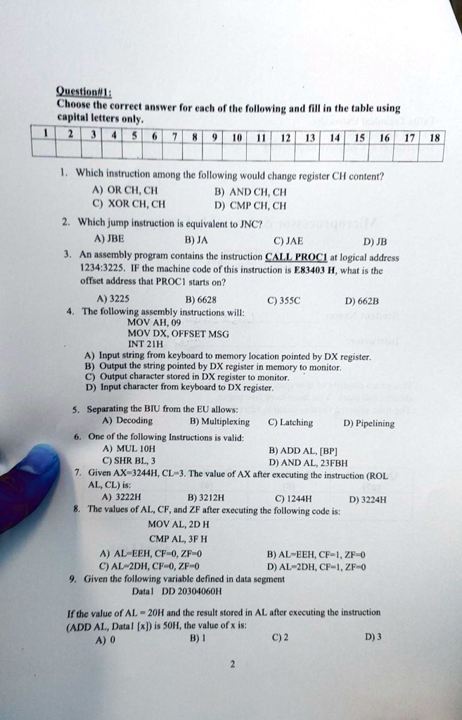 SOLVED: Texts: 1 Question#1: Choose the correct answer for each of the ... SOLVED: Texts: 1 Question#1: Choose the correct answer for each of the ...