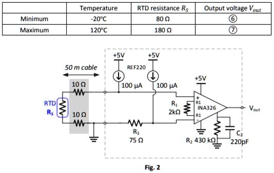 SOLVED: Consider that the RTD is connected to the circuit through two ...