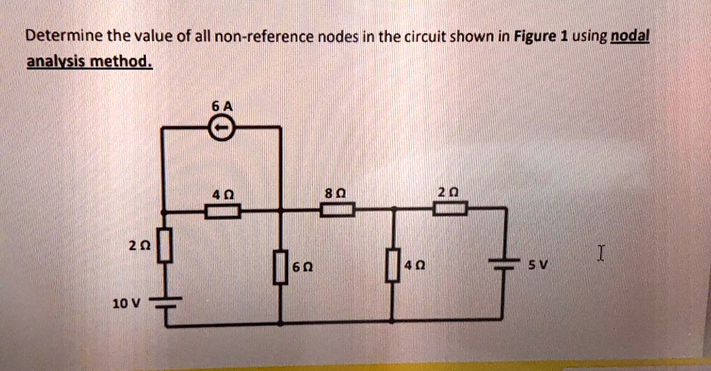 Solved Determine The Value Of All Non Reference Nodes In The Circuit Shown In Figure 1 Using
