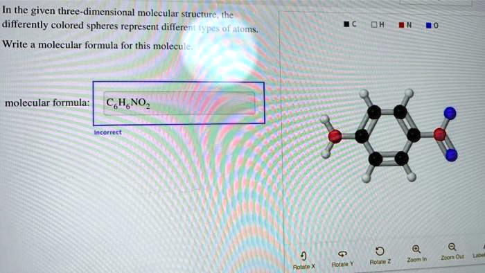 SOLVED: In the given three-dimensional molecular structure, the ... SOLVED: In the given three-dimensional molecular structure, the ...