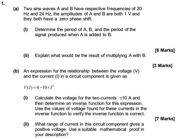 Video Solution A Two Sine Waves A And B Have Respective Frequencies