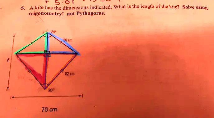 5. A kite has the dimensions indicated. What is the length of the kite ...