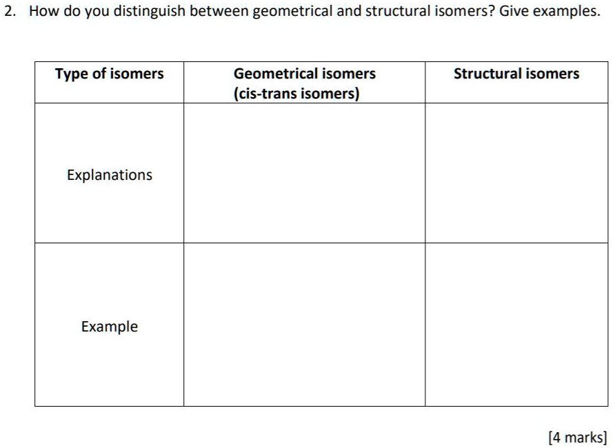 SOLVED: How do you distinguish between geometrical and structural ...