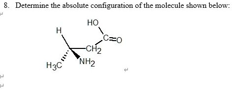 SOLVED: Determine the absolute configuration of the molecule shown ...
