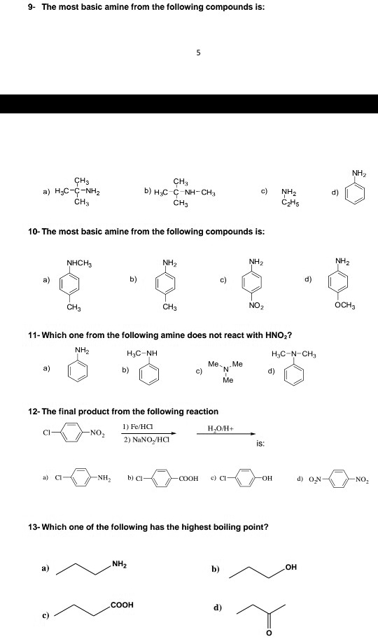 the most basic amine from the following compounds is ch b hc nh ch cha ...