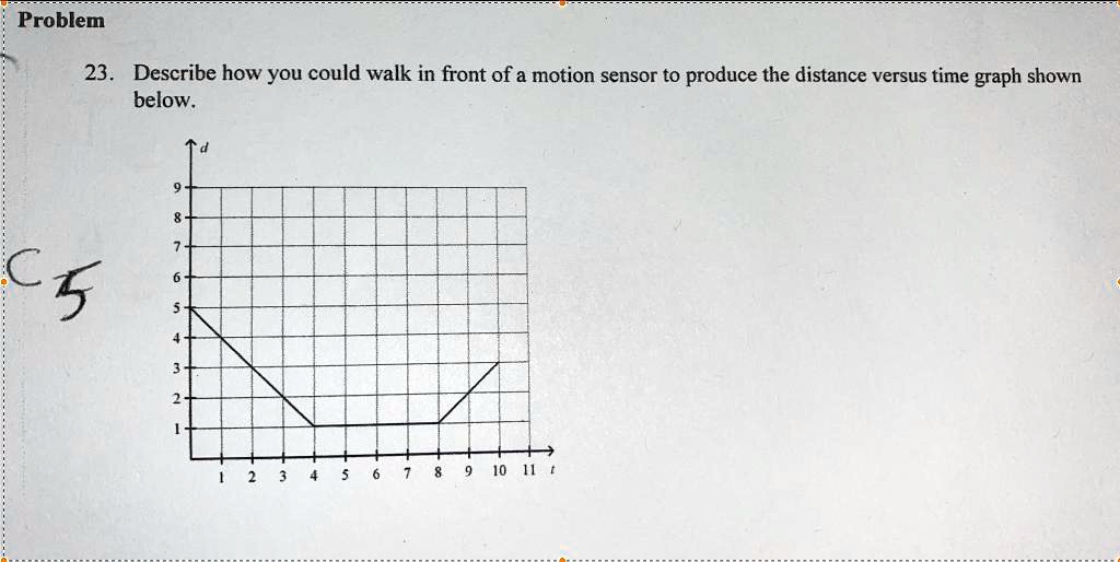problem 23 describe how you could walk in front of a motion sensor to ...