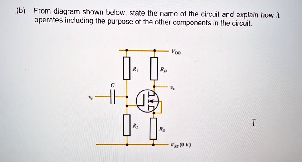 SOLVED: (b) From the diagram shown below, state the name of the circuit ...