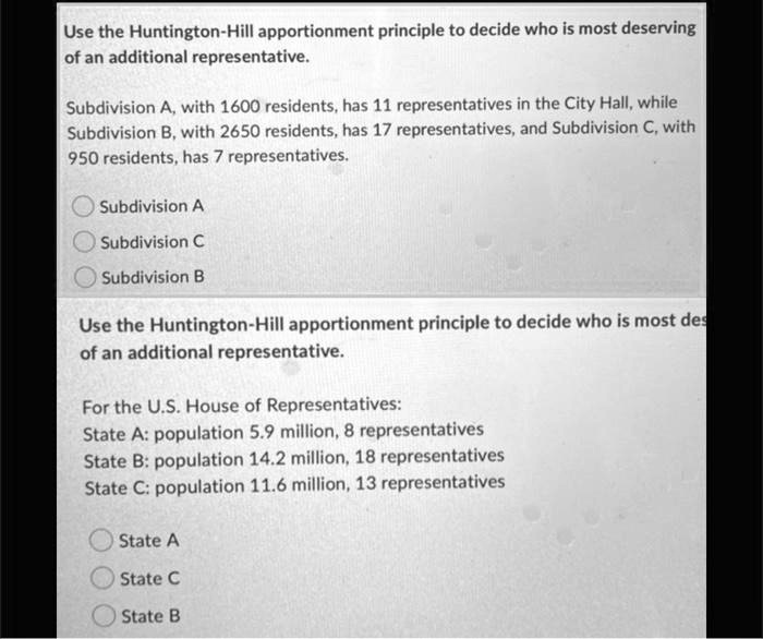 SOLVED: Quantitative Reasoning - Apportionment: Please attach the ...