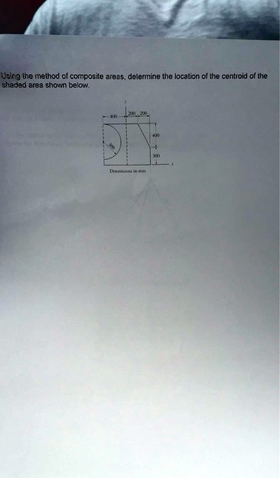 SOLVED: Using the method of composite areas, determine the location of the centroid of the ...