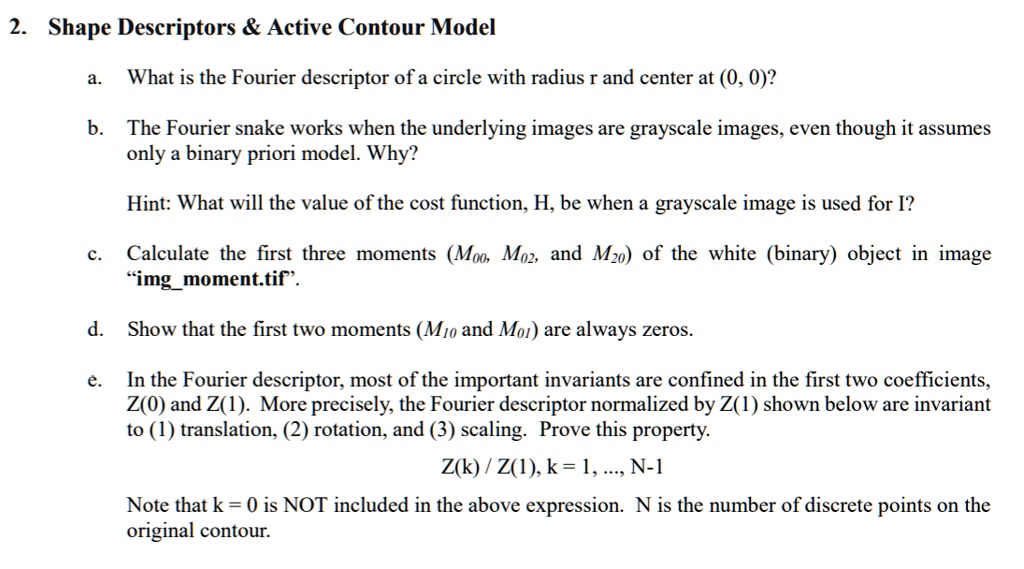 shape descriptors active contour model what is the fourier descriptor ...