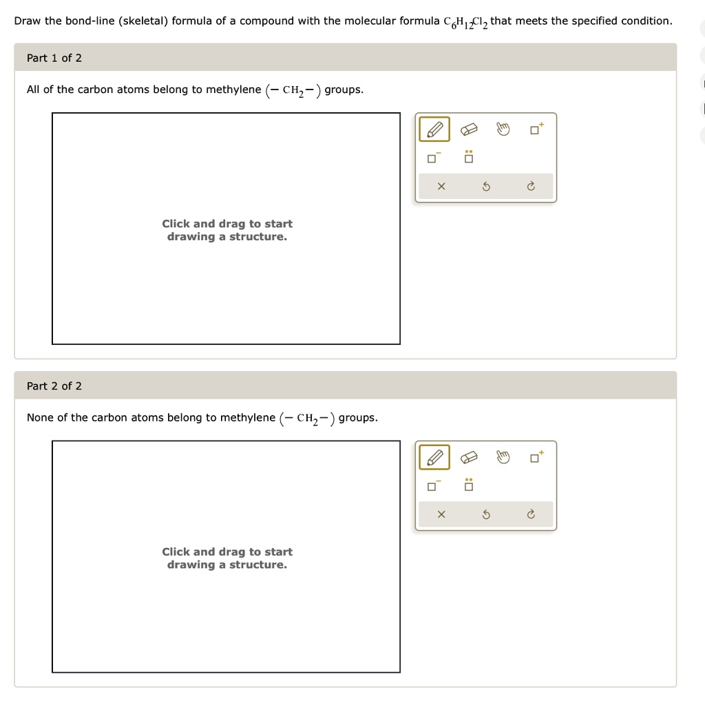 draw the bond line skeletal formula of a compound with the molecular ...
