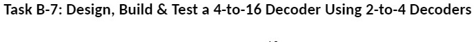 SOLVED: Building a 4-to-16 Decoder using 2-to-4 Decoders. I'm using ...