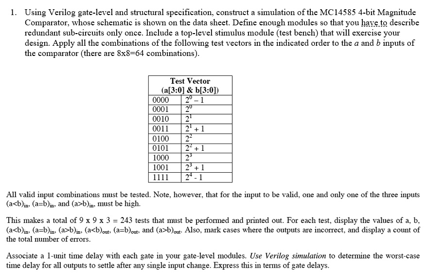 Need Verilog Code With Test Bench 1 Using Verilog Gate Level And Structural Specification