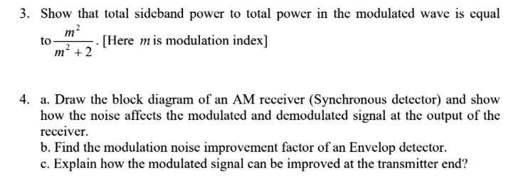 SOLVED: Show that the total sideband power to total power in the ...