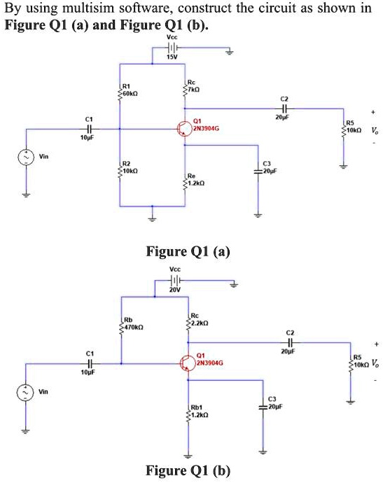 SOLVED: a. Determine the base current for both figures. b. If the input ...
