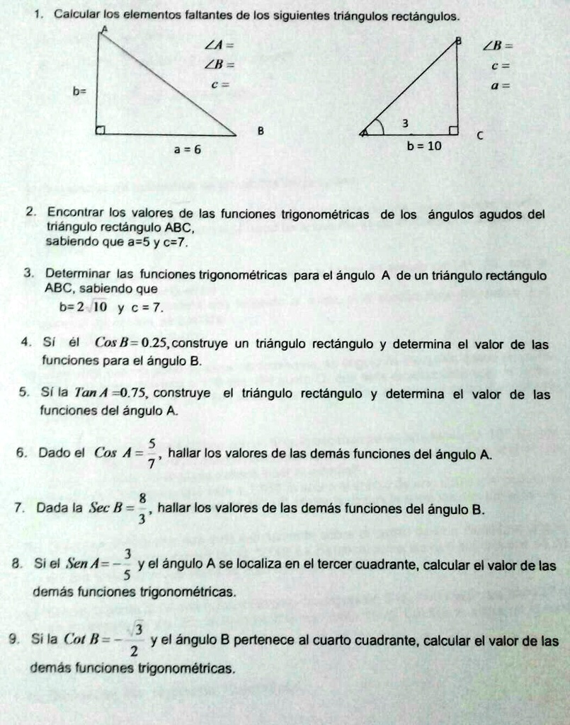 SOLVED: ayuuudaaa por favor me urge . Calcular los elementos fallantes ...