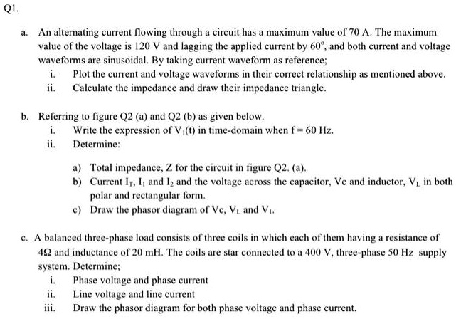 SOLVED: An alternating current flowing through a circuit has a maximum value of 70 A. The ...