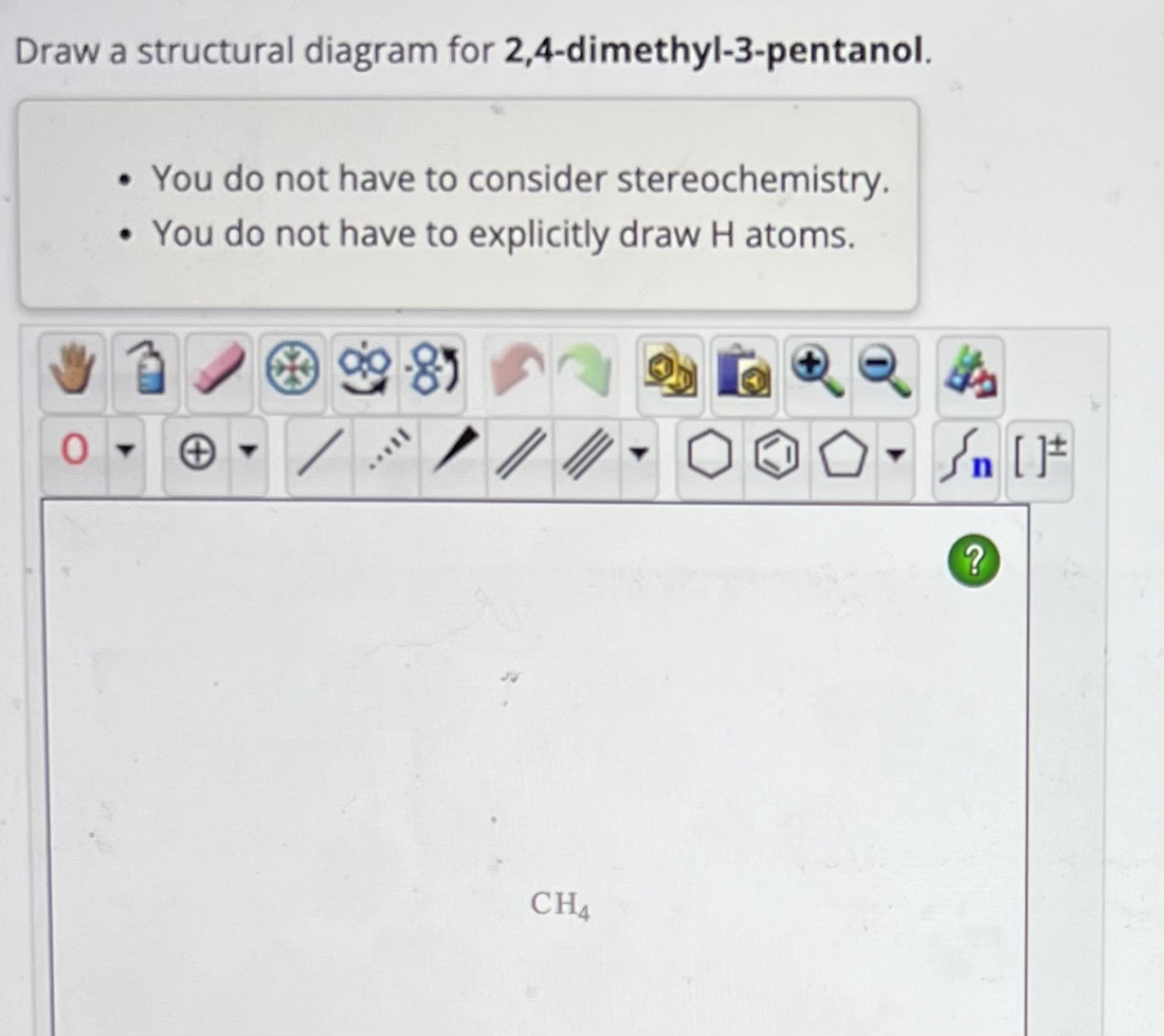 SOLVED: Draw a structural diagram for 2,4-dimethyl-3-pentanol. - You do not have to consider ...