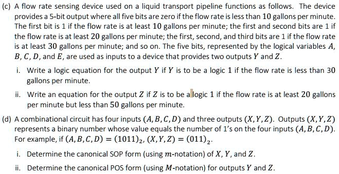 SOLVED: Minterms, Maxterms, Canonical Forms, and Logic Synthesis A flow ...