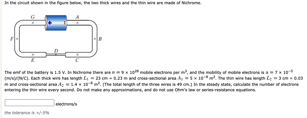 In the circuit shown in the figure below, the two thick wires and the ...