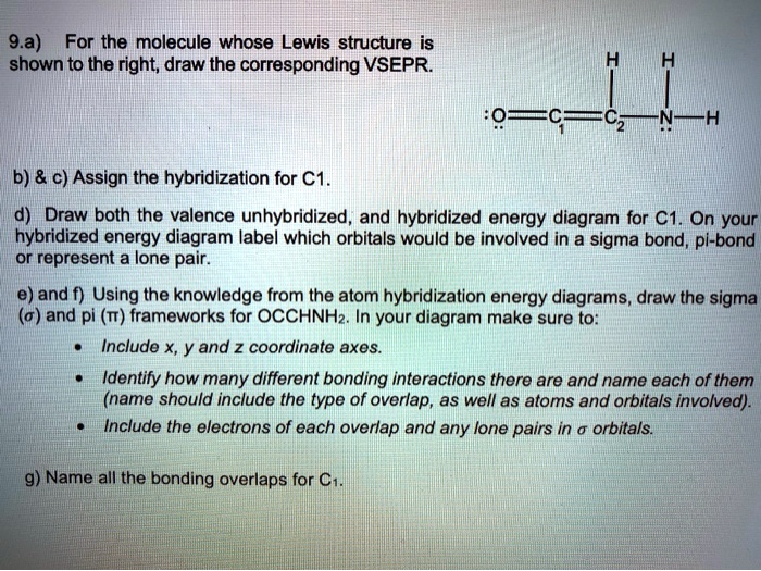 9a for the molecule whose lewis structure is shown to the right draw ...