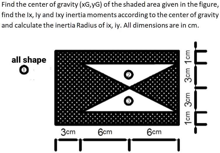 SOLVED: Find the center of gravity(xG,yG)of the shaded area given in the figure find the Ix,ly ...
