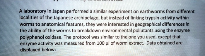 A laboratory in Japan performed a similar experiment on earthworms from ...