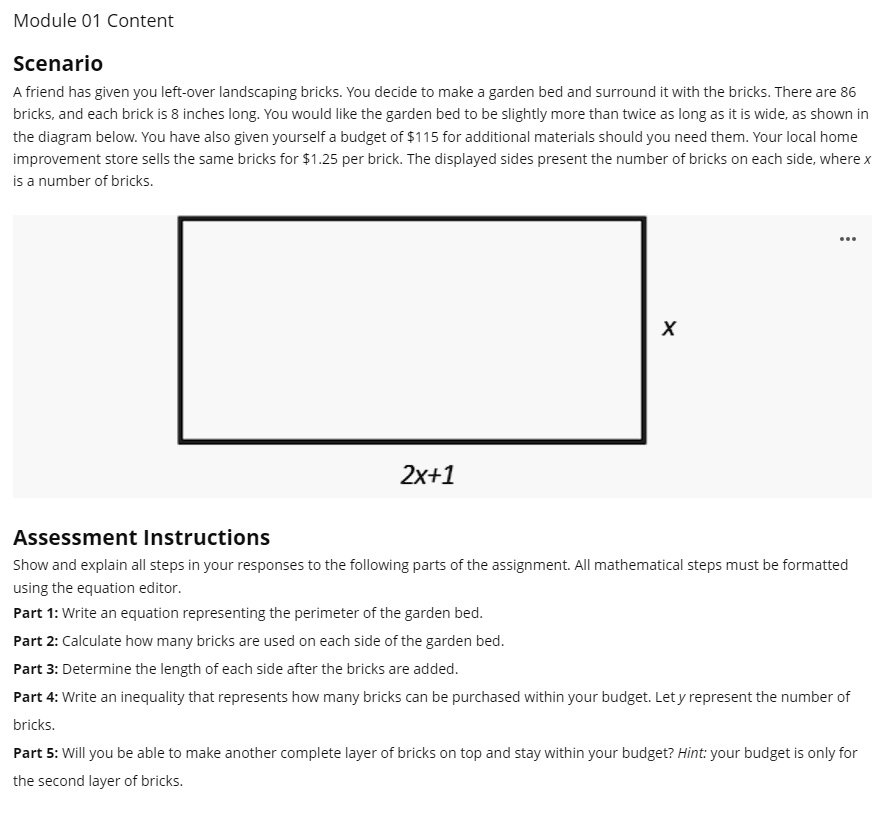 SOLVED: Module 01 Content Scenario A friend has given you leftover ...