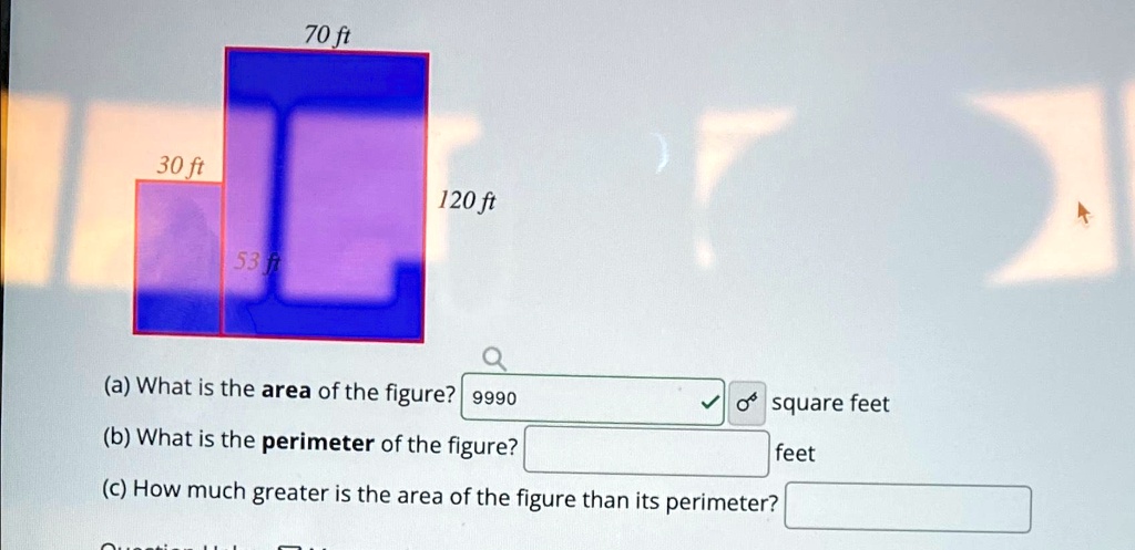 SOLVED: (a) What is the area of the figure? (b) What is the perimeter ...