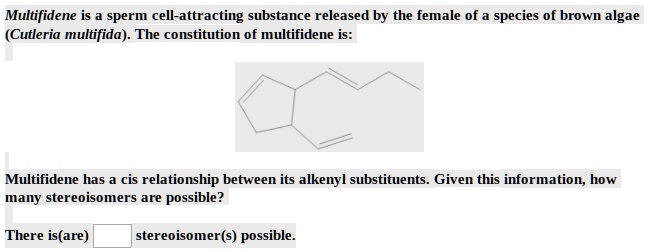 SOLVED: Multifidene is sperm cell-attracting substance released by the ...