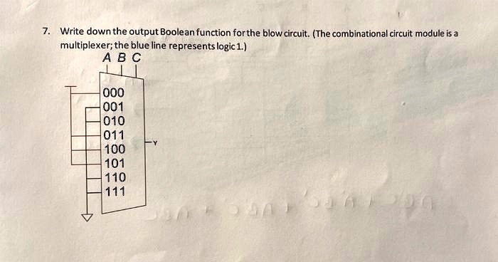Solved Write Down The Output Boolean Function For The Below Circuit The Combinational Circuit