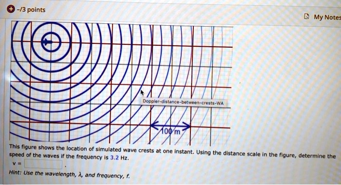 SOLVED:-/3 points My Notes Doppler-distance-between-crests-IVA This ...