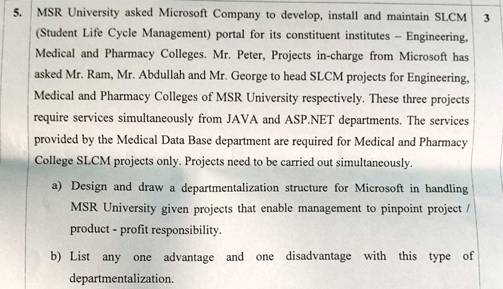 VIDEO solution: MSR University asked Microsoft Company to develop, install, and maintain SLCM 3 ...