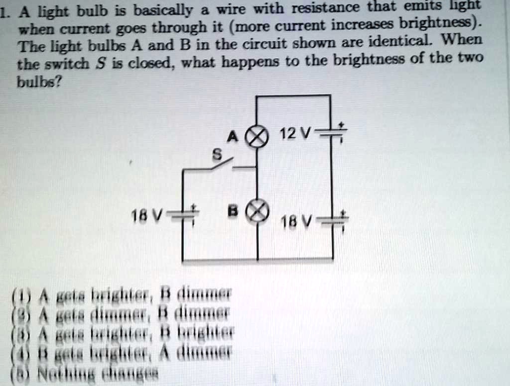 SOLVED: A light bulb is basically a wire with resistance that emits ...