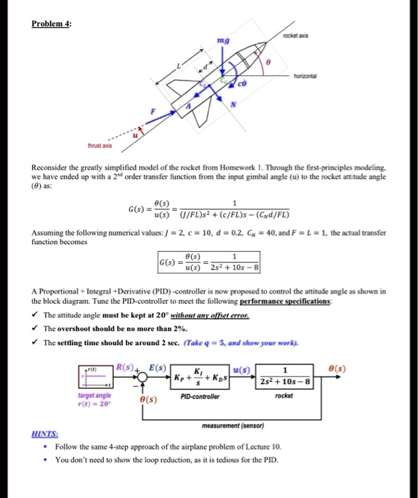 SOLVED: Problem 4: horizontal hrust axi Reconsider the greatly ...