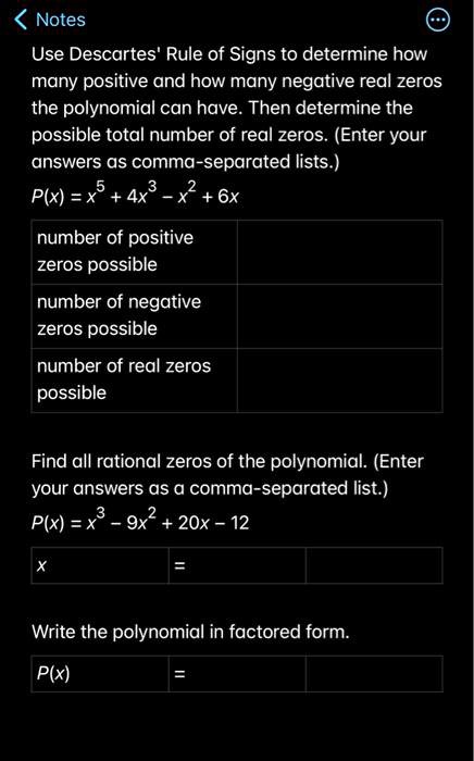 Descartes Rule Of Signs