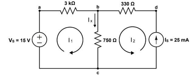 Calculate the current flow and voltage drop for each resistor in the ...