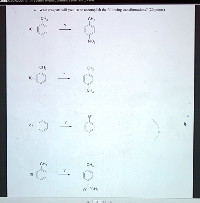 SOLVED: Cubane conemaodae What reagents will you use to accomplish the following transformations ...