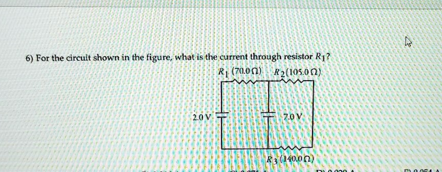 Solved For The Circuit Shown In The Figure What Is The Current