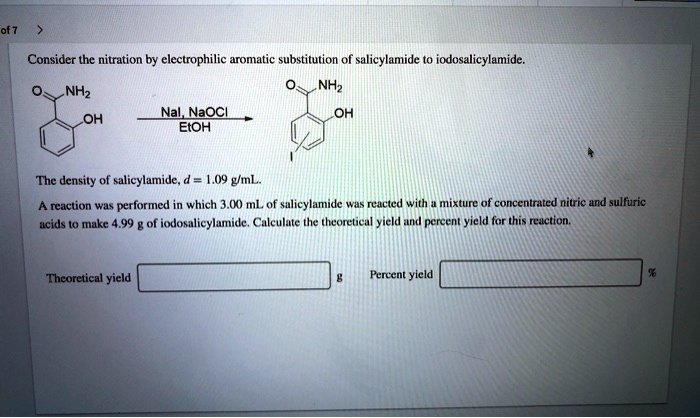 SOLVED: Consider the nitration by electrophilic aromatic substitution ...