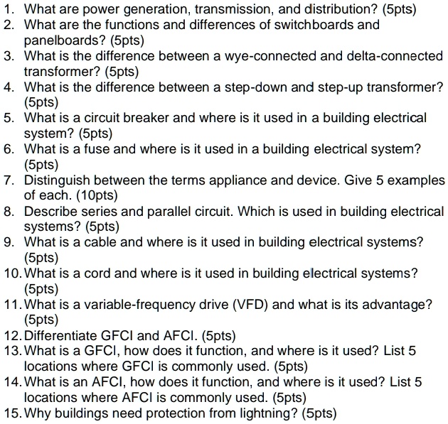 SOLVED: What are power generation, transmission, and distribution ...