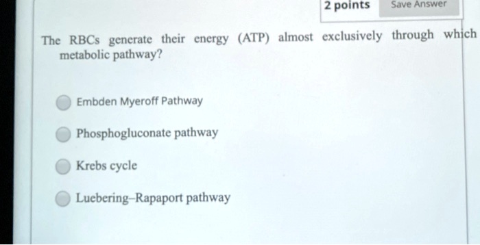 2 points save answer atp almost exclusively through which the rbcs ...