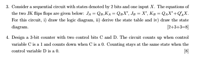 SOLVED: 3. Consider a sequential circuit with states denoted by 2 bits ...
