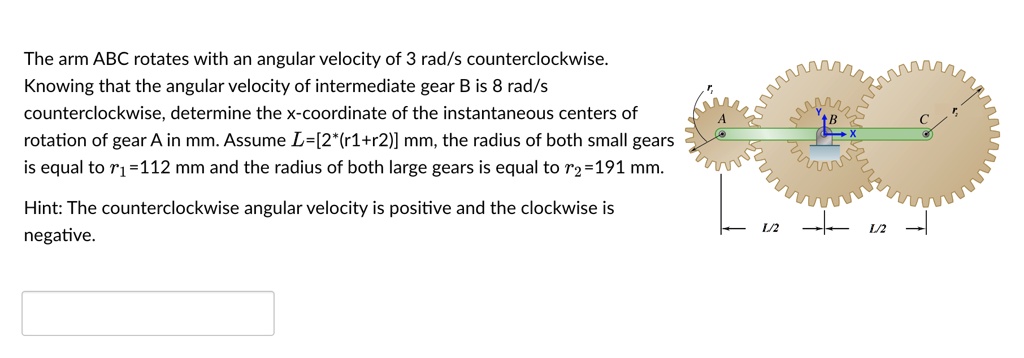 The arm ABC rotates with an angular velocity of 3ra(d)/(s ...