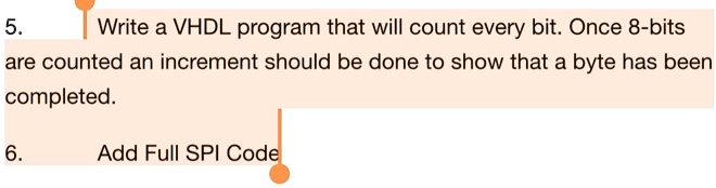 Solved Write A Vhdl Program That Will Count Every Bit Once 8 Bits Are 6609