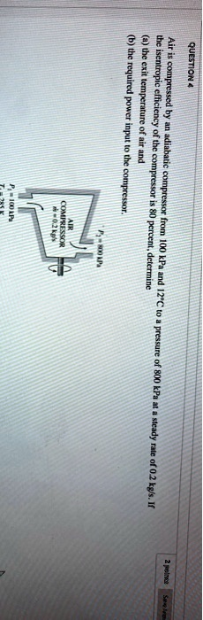 SOLVED: The exit temperature of air and (b) the required power input to ...