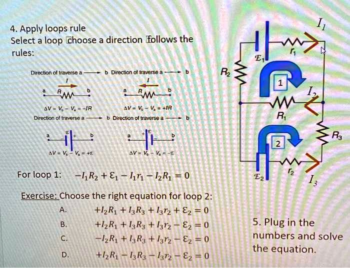 Solved 4 Apply Loops Rule Select A Loop Choose A Direction And Follow The Rules Direction