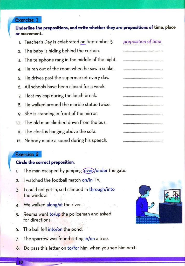 SOLVED: PREPOSITIONS OF PLACE, TIME, AND MOVEMENT