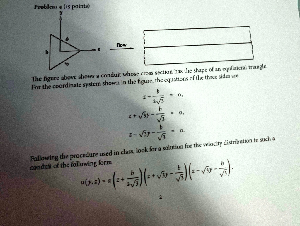 problem 4 15 points the figure above shows a conduit whose cross section has the shape of an ...